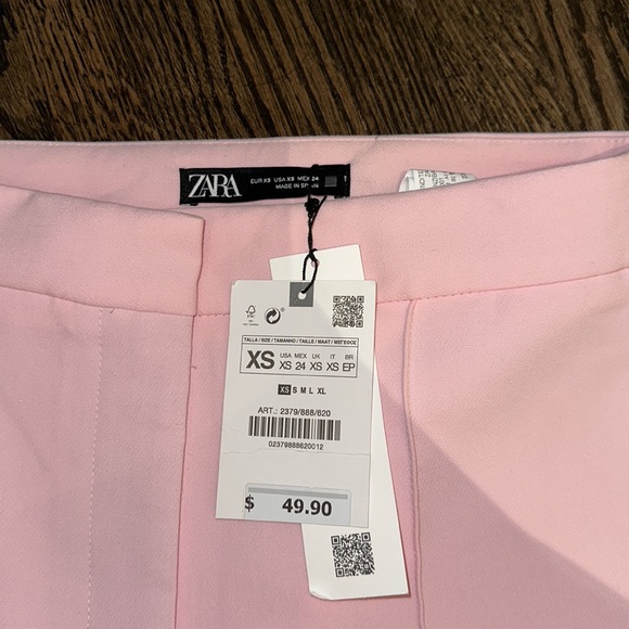 Zara | Pants & Jumpsuits | Zara Pink Mini Flare Pants | Poshmark